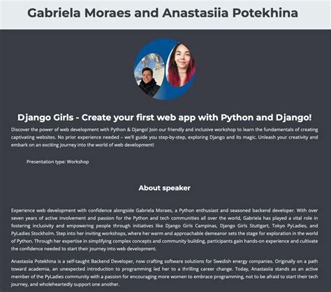 anastasiia potekhina on linkedin pyconse python django workshop
