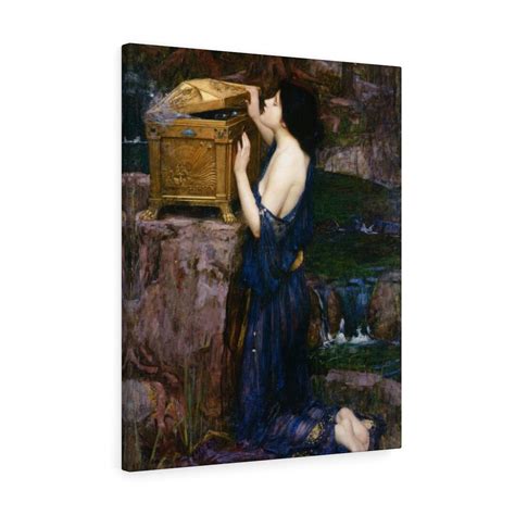 Pandoras Box Canvas Art John William Waterhouse Myth Print Etsy