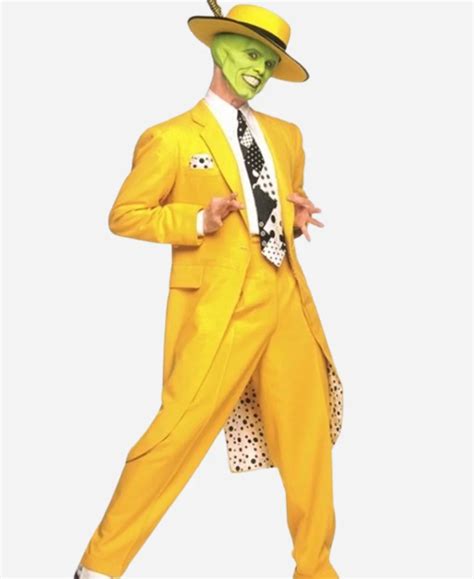 The Mask Jim Carrey Yellow Costume Suit Jim Carrey Yellow Suit