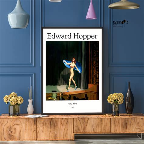 Edward Hopper Girlie Show 1941 Hopper Wall Poster Exhibition Poster Edward Hopper Art