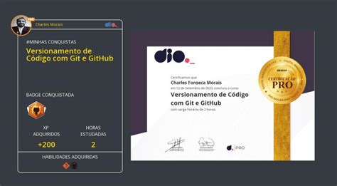 Certificado Certificado De Conclusão Do Curso Versionamento De Código