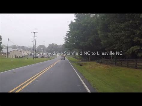North Carolina Backroads Morning Rainy Drive Stanfield Nc To
