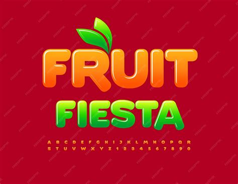Premium Vector Vector Colorful Emblem Fruit Fiesta Orange Glossy