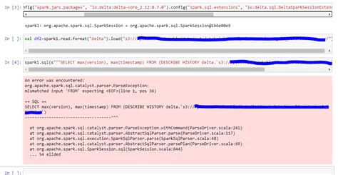 Amazon Emr Delta Table Orgapachesparksqlcatalystparser