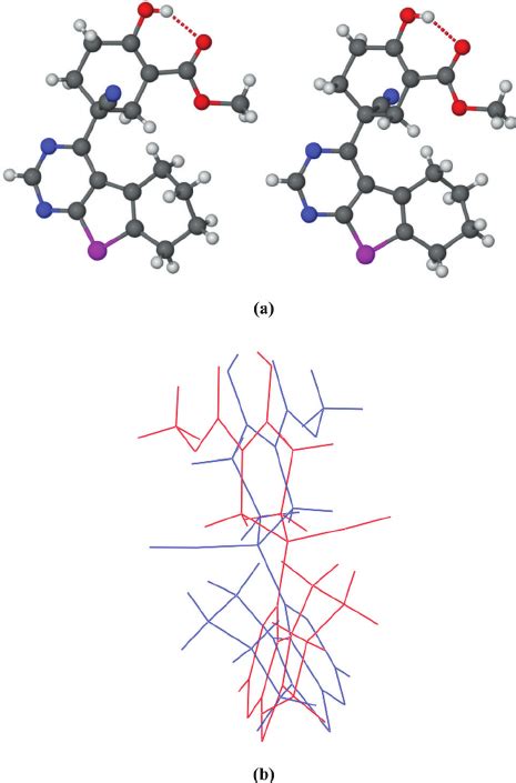 A Showing The Intramolecular Hydrogen Bonding Present In The Molecule