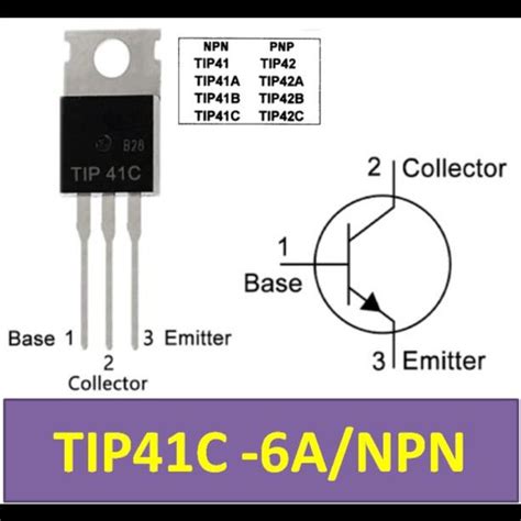 Tip41c Transistor Pinout Features Datasheet Applications 54 Off