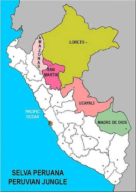 Map Of The Peruvian Jungle Pdf Mapa De La Selva Peruana Animado
