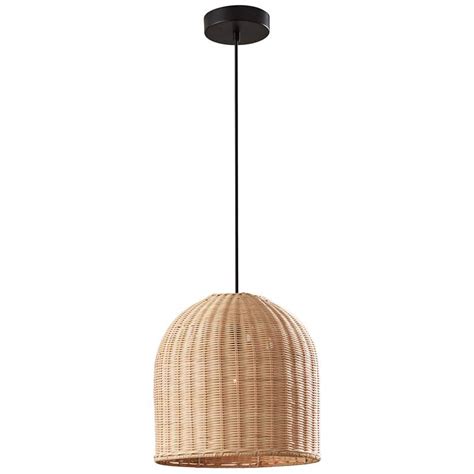 Adesso Lighting Bahama 12 Wide Light Natural Rattan Mini Pendant