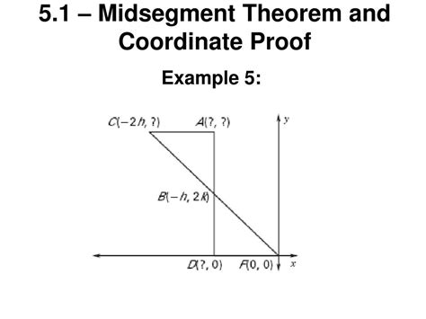 ppt 5 1 midsegment theorem and coordinate proof powerpoint