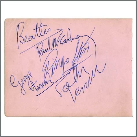 Paul Mccartney Autograph 1963