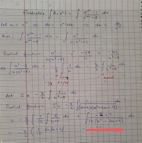 Im Having A Hard Time Solving This Integral I Dont Know What To Do With The Last Integral