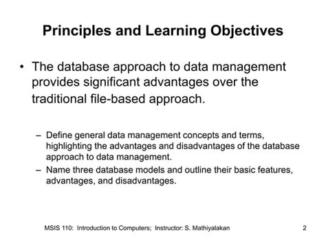 Chapter 5 Organizing Data And Information Ppt Databases Computer Software And Applications