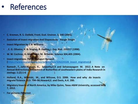 Insect Migration And Displacement Pptx Birdwatching Hobbies
