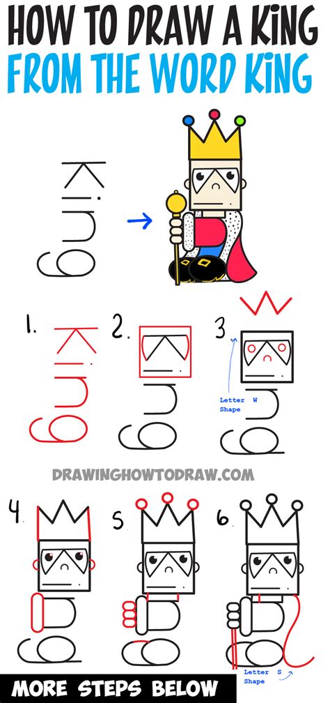 How To Draw A King Step By Step Easy
