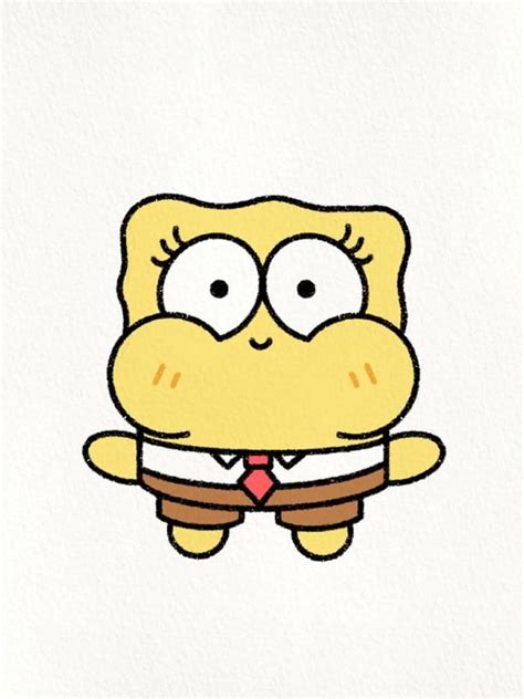 卡通简笔画人物可爱海绵宝宝（推荐10张）简笔画图片大全