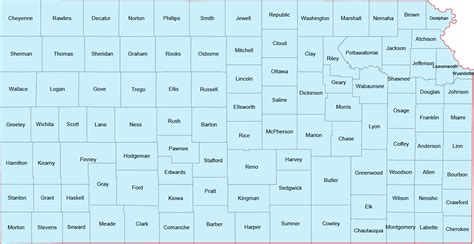 Kansas Vector County Map Your Vector Kansas Vector County Map Your Vector