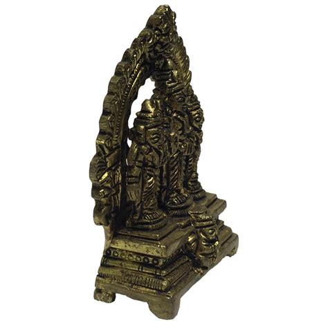 Perumal With Sri Devi Boo Devi In Arch With Garudan Brass Antique Vigr Sri Prarthana