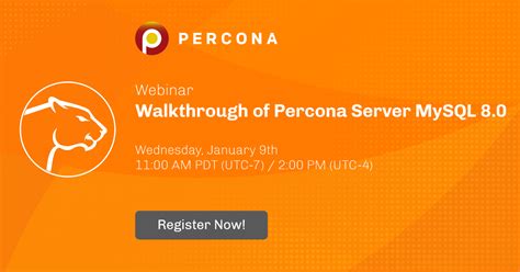 Upcoming Webinar Wed 19 Walkthrough Of Percona Server Mysql 80