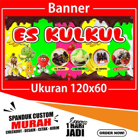 Jual Banner Es Kul Kul Spanduk Es Kulkul 120x60cm Cod Shopee Indonesia