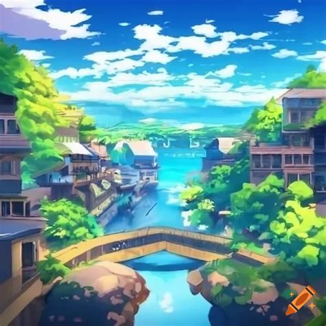 Konosuba Inspired Anime Landscape With Spa Treatment On Craiyon