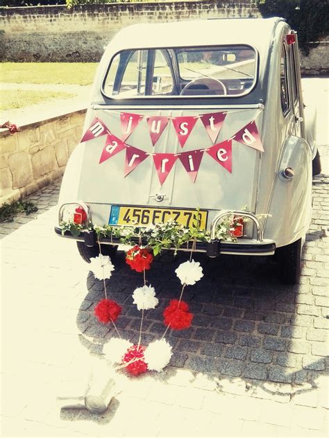 Mariage Guinguette Evaline Et Will 2cv Décoration Voiture Mariage Décoration Voiture Mariage