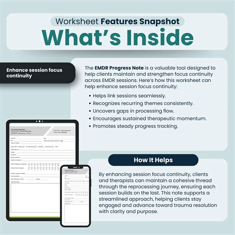 Emdr Progress Note Editable Fillable Pdf Template For Counselors