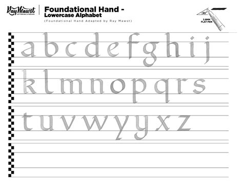 Foundational Hand Worksheets — Ray Mawst Lettering And Design