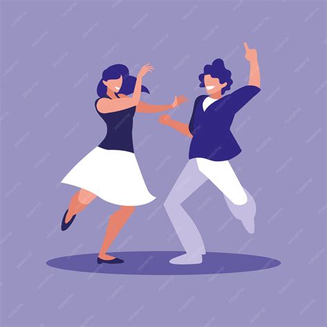 Premium Vector Couple Dancing Avatar Character