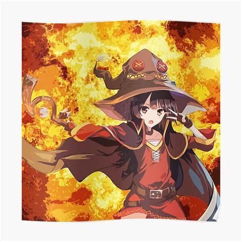 Megumin Explosion Poster For Sale By Fallentopaz Redbubble