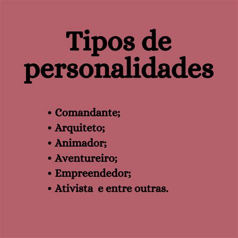 Tipos De Personalidade Psicologia Comportamental