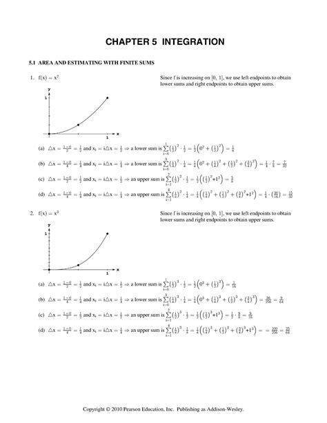 Chapter 5 Integration Solved Chapter 5 Integration 5 Area And