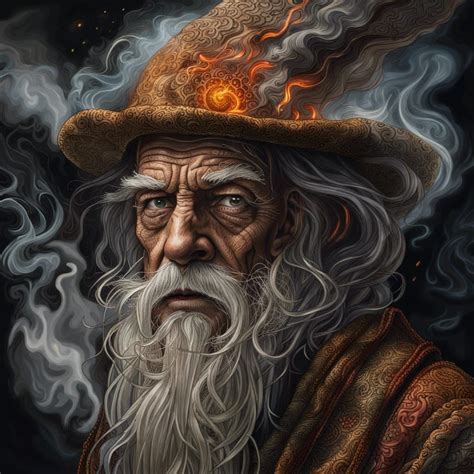 Old Man Wizard Of The Elements Insanely Detailed And Intricately Made