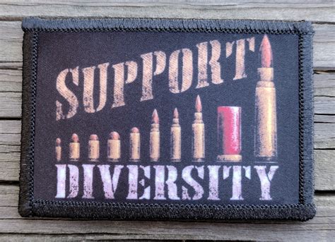 Support Diversity Bullets Funny Tactical Army Removable Hook And Loop