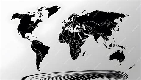 Premium Photo Modern And Minimal World Map Outline