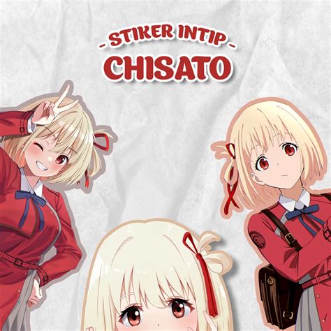 Jual Stiker Intip Chisato Anime Lycoris Recoil Sticker Waterproof