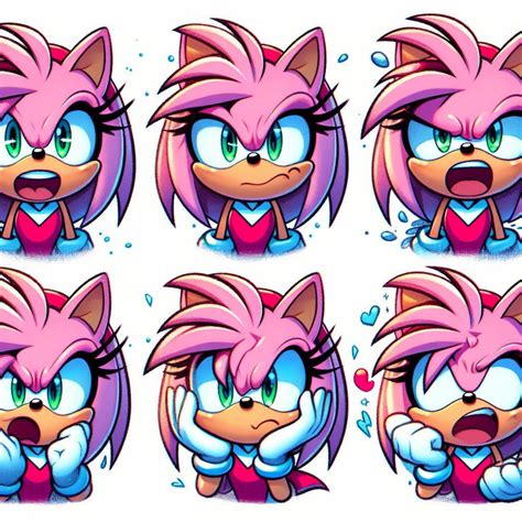 Amy Rose Face Expressions 2 By Bigfanbud123 On Deviantart
