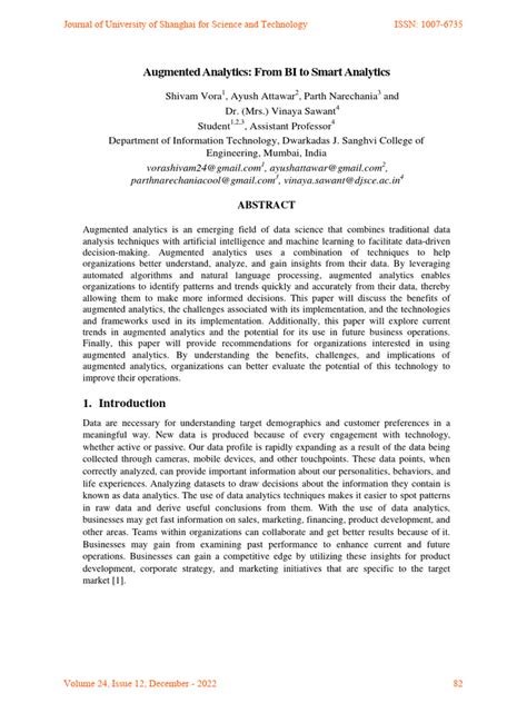 Augmented Analytics From Bi To Smart Analytics Pdf Analytics Machine Learning