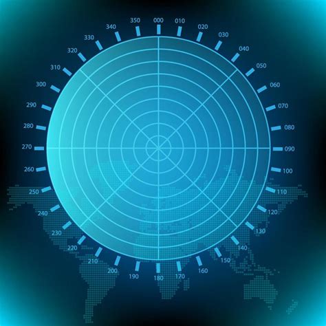 Sonar Screen On Grid Radar Vector Image Of Backgrounds Radar Screen