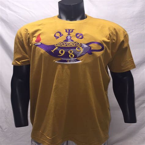 Stunning Omega Psi Phi Lampados Full Front Old Gold Baldheadque Llc