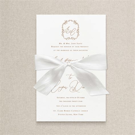 Vivienne Silk Ribbon Knot Wedding Invitation Ribbon Silk Ribbon