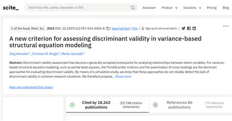 A New Criterion For Assessing Discriminant Validity In Variance Based Structural Equation Modeling