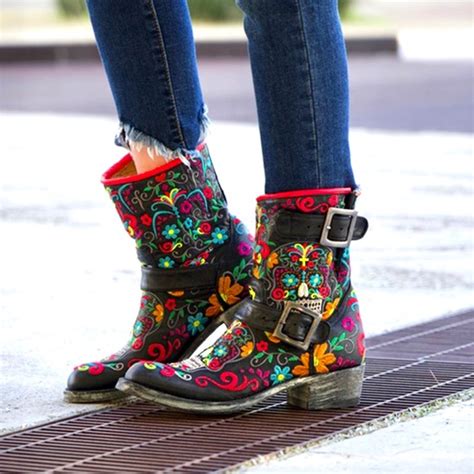 Old Gringo Shoes Nib Old Gringo L3851 Sugar Skull Klak Biker 8