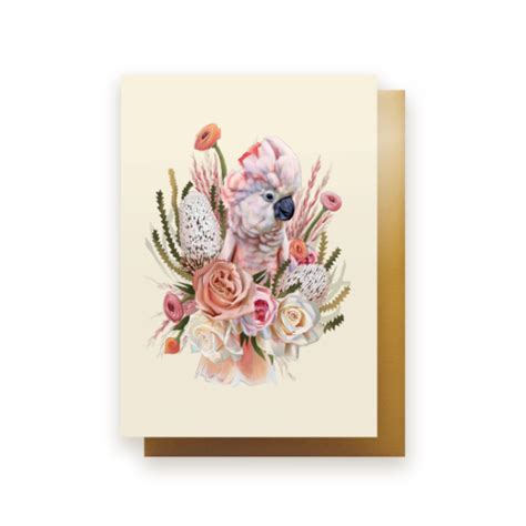 Pink Cockatoo Greeting Card Darcy Goedecke
