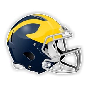 Michigan Wolverines Football Helmet Precision Cut Decal Sticker