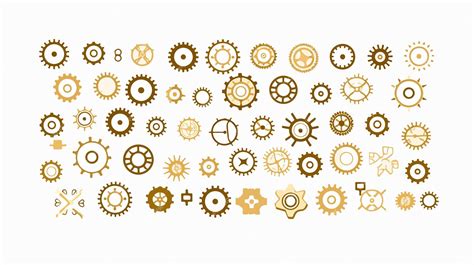 Intricate Gear Pattern Design Element For Industrial Concepts Premium