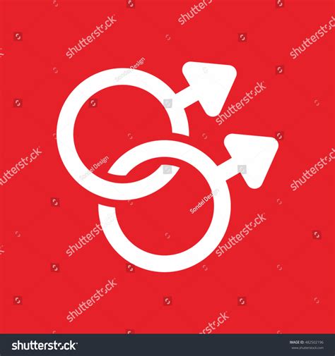 Gender Sex Logo Red Background Stock Vector Royalty Free 482502196
