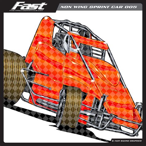 Non Wing Sprint Car 005 Fast Racing Grafx