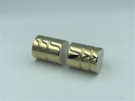 Double Pull Knob 25mm 43mm Pvd Gold Elite Glass Solutions