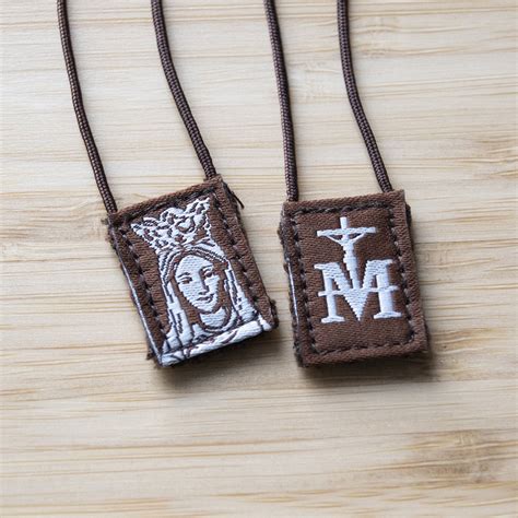 Premium Brown Scapular Our Lady Of Mt Carmel Mini ®