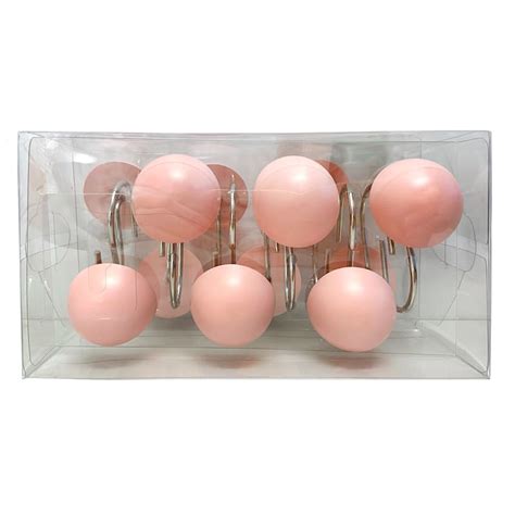 Tiny Dreamers Pink Orb Shower Curtain Hook Set